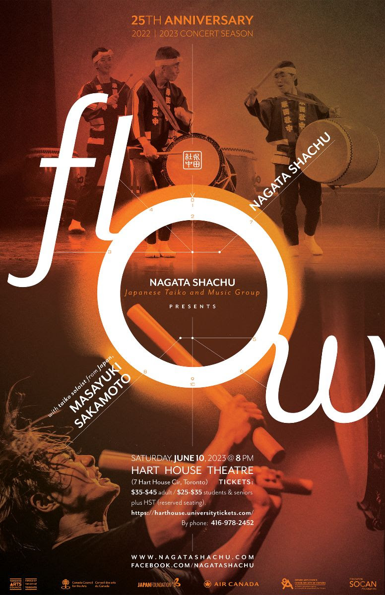 Toronto Taiko "Flow" concert with Nagata Shachu and Masayuki Sakamoto ...